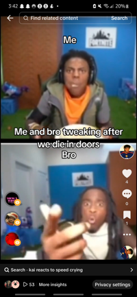 Kai Cenat tweaking Meme Sound Effect - Voicy