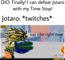 DIO Time Stop Meme Sound Effect - Voicy