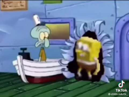 Spongebob burst though wall and sings Super idol Meme Sound Effect - Voicy